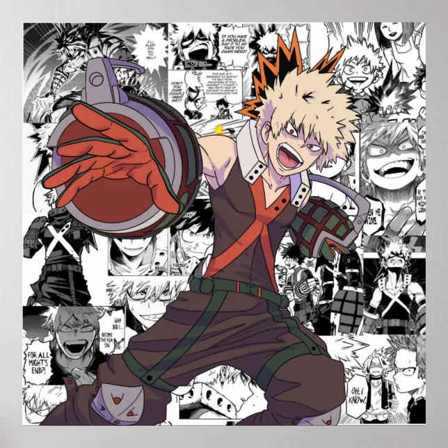 Bakugou Collage Poster | Zazzle
