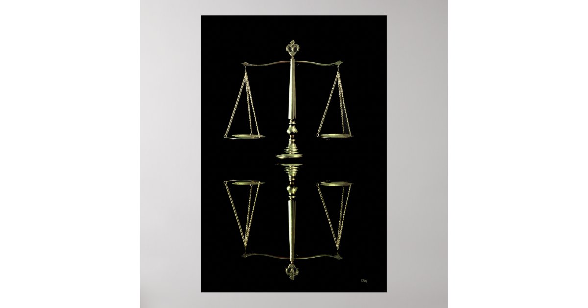 Balance Scales Reflection Poster | Zazzle