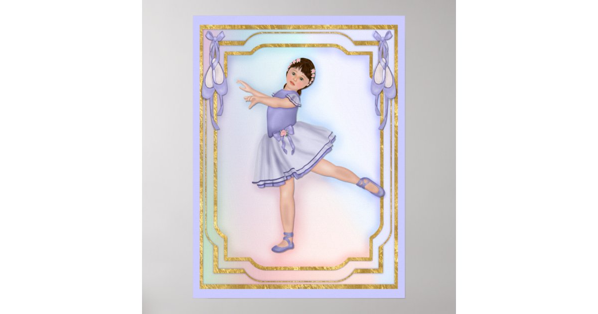 Ballerina Girl Dancing Poster | Zazzle