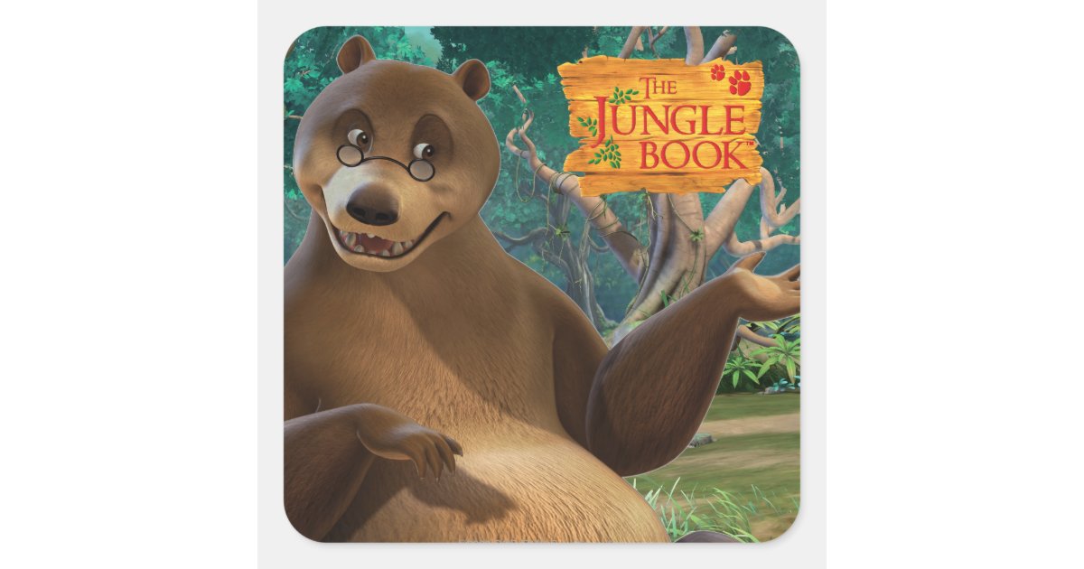 Baloo 4 square sticker | Zazzle