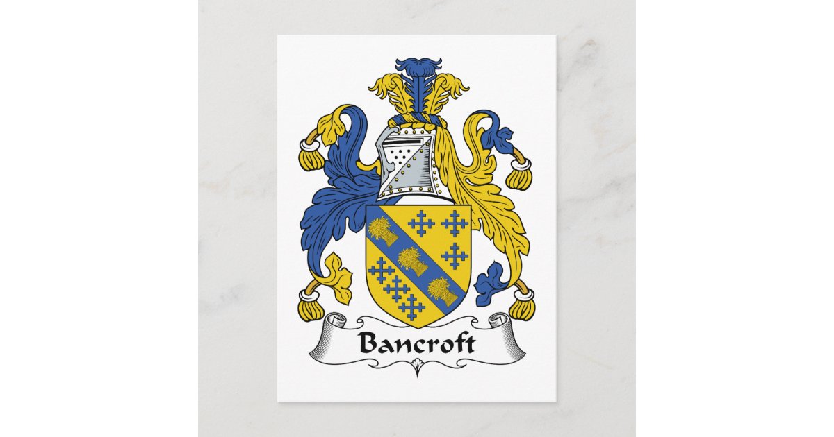 Bancroft Family Crest Postcard | Zazzle