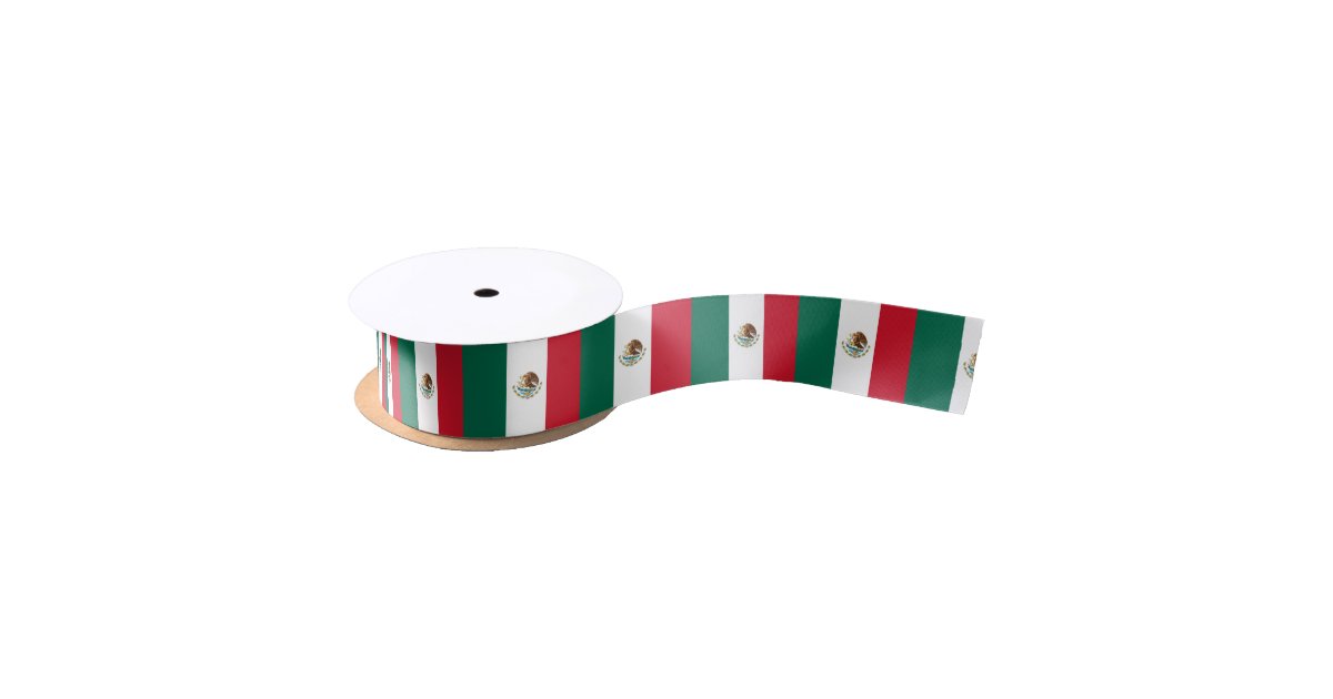 Bandera de México - Flag of Mexico - Mexican Flag Satin Ribbon | Zazzle