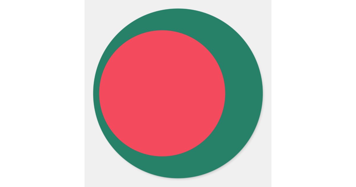 Bangladesh Flag Classic Round Sticker | Zazzle