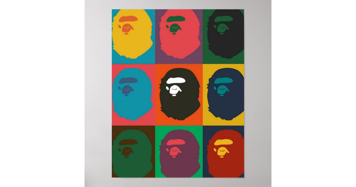bape monkey hypebeast poster | Zazzle