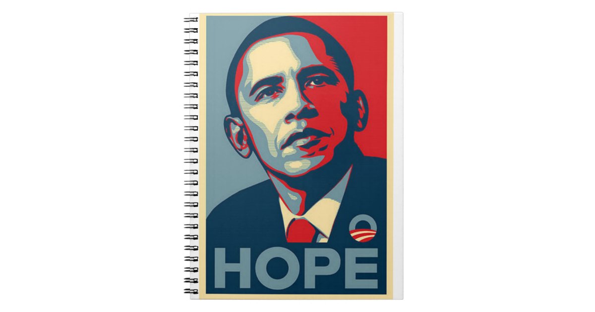 Barack Obama Hope Poster Notebook | Zazzle