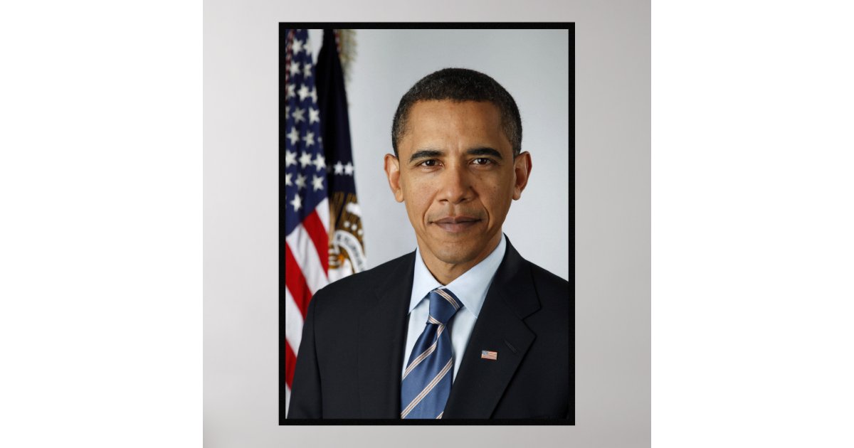 Barack Obama Presidential Portrait Poster | Zazzle