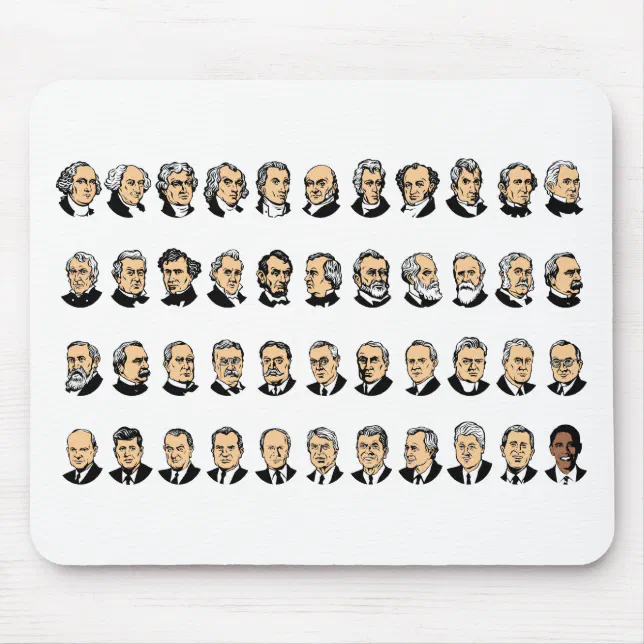 Barack Obama - Presidents Of The United States Mouse Mat | Zazzle