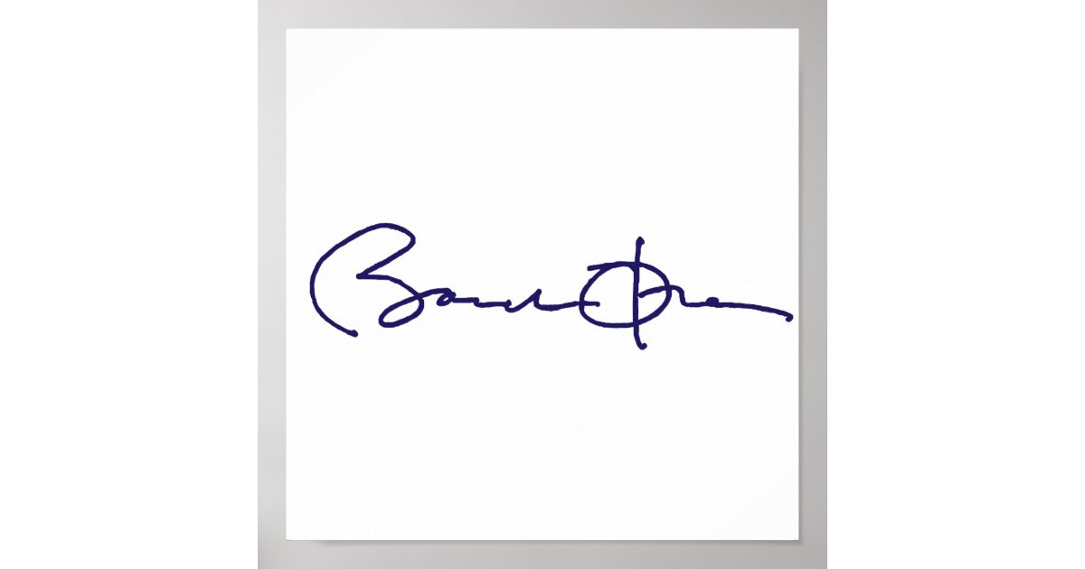 Barack Obama Signature Poster | Zazzle