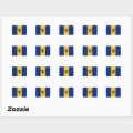 Barbados Flag Design Classic Round Sticker | Zazzle