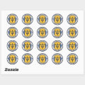Barbados Round Emblem Classic Round Sticker | Zazzle