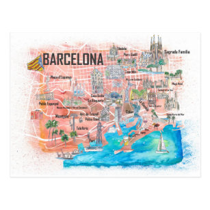 Barcelona Postcards | Zazzle UK