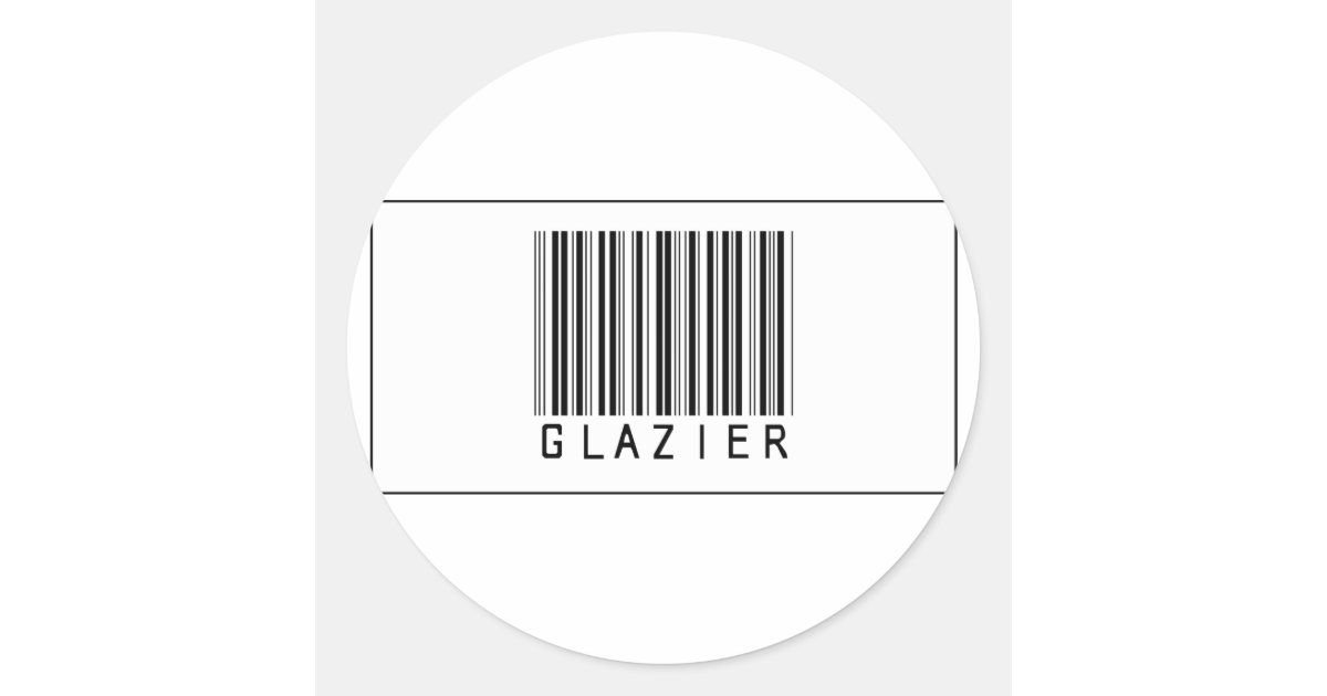 Barcode Glazier Classic Round Sticker | Zazzle
