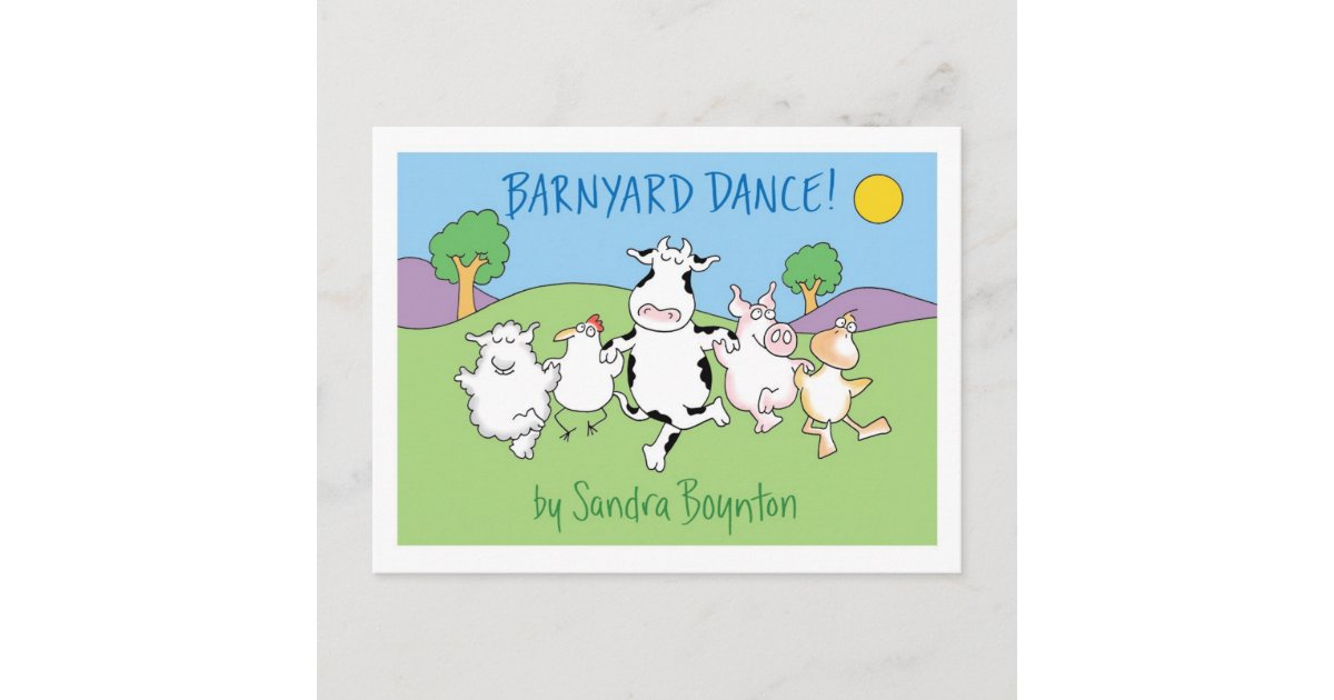 BARNYARD DANCE! postcard by Sandra Boynton | Zazzle