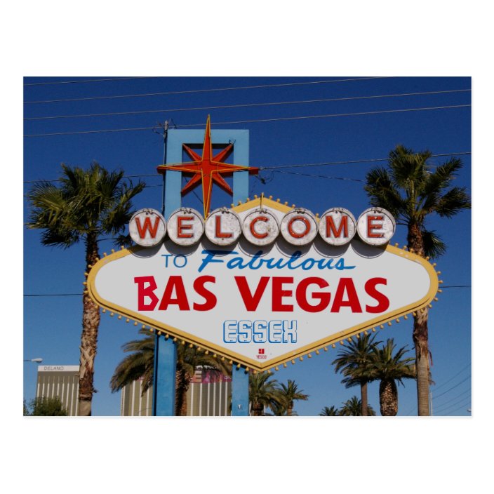 Bas vegas postcard | Zazzle.co.uk