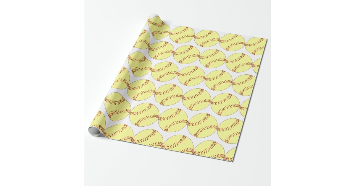 BASEBALL AND SOFTBALL (WRAP) WRAPPING PAPER | Zazzle