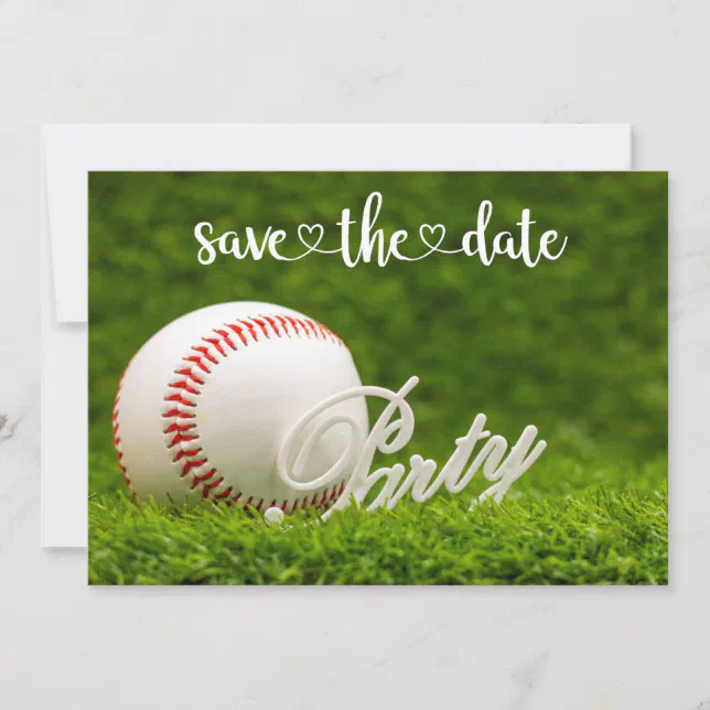 Baseball save the date Party Invitation | Zazzle