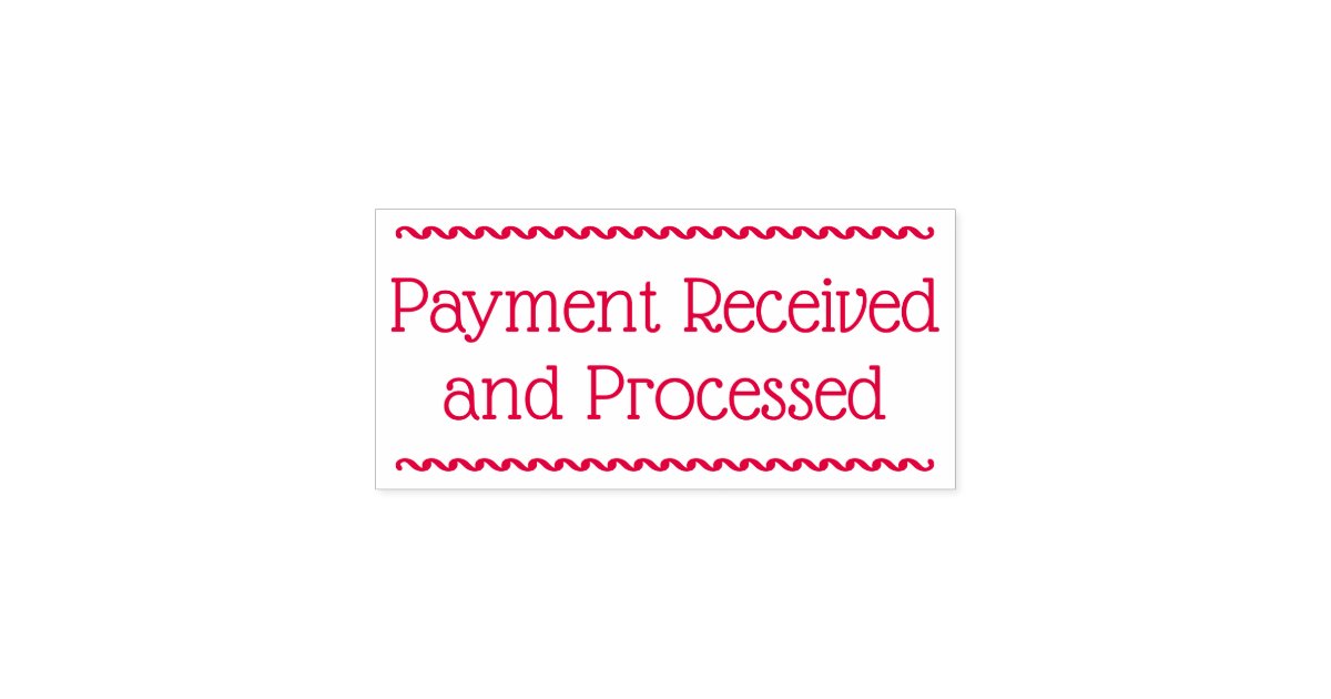 Basic "Payment Received and Processed" Self-inking Stamp | Zazzle