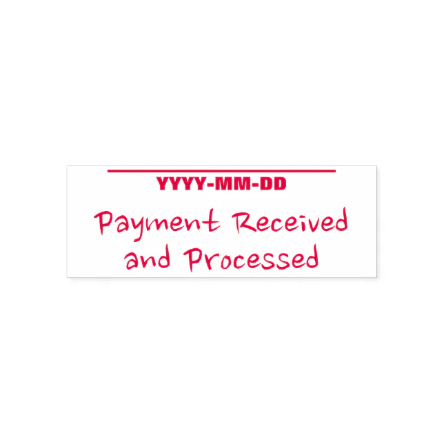 Basic "Payment Received and Processed" Self-inking Stamp | Zazzle