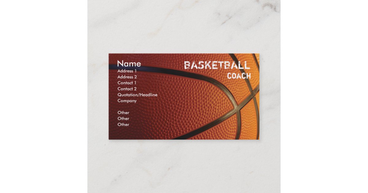 Basketball business card template | Zazzle
