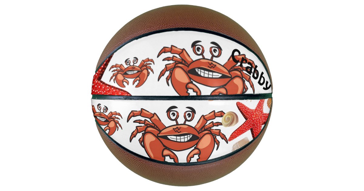 Basketball Crabby Crab Starfish Beach House Boat | Zazzle
