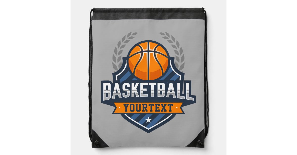 Basketball Player ADD NAME Varsity School Team Drawstring Bag | Zazzle