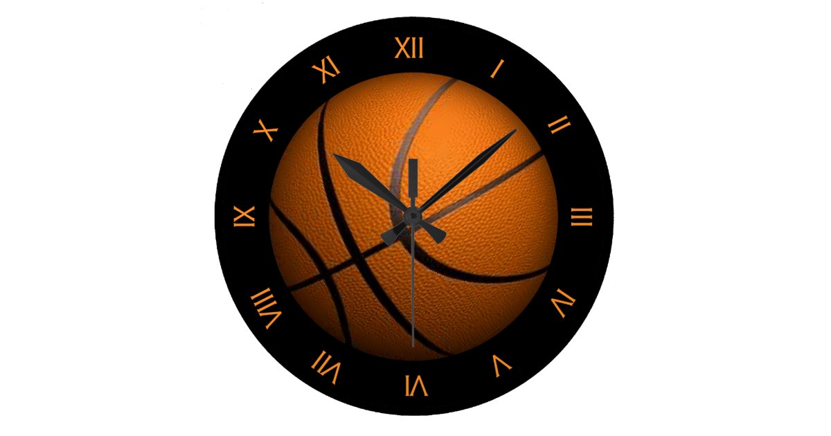 Basketball Sport Wall Clock | Zazzle.co.uk