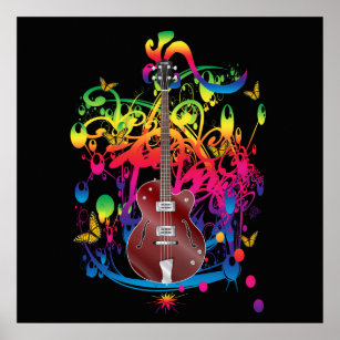 Bass Guitar Posters & Prints | Zazzle UK