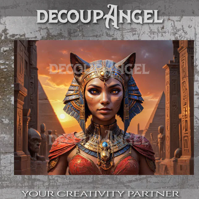 Bastet, Goddess of Protection Decoupage Tissue Paper | Zazzle