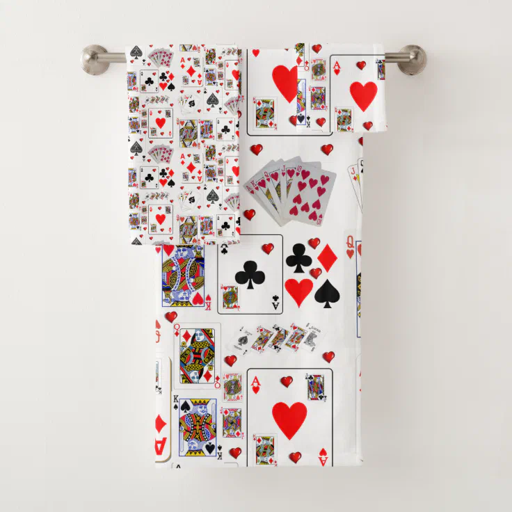 Bathroom Towel Sets Ace Playing Cards | Zazzle