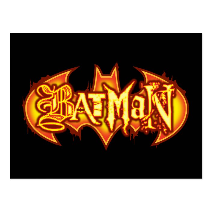 Batman | Orange Seasonal Logo Postcard | Zazzle.co.uk