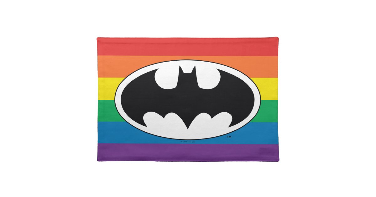 Batman Rainbow Logo Placemat | Zazzle