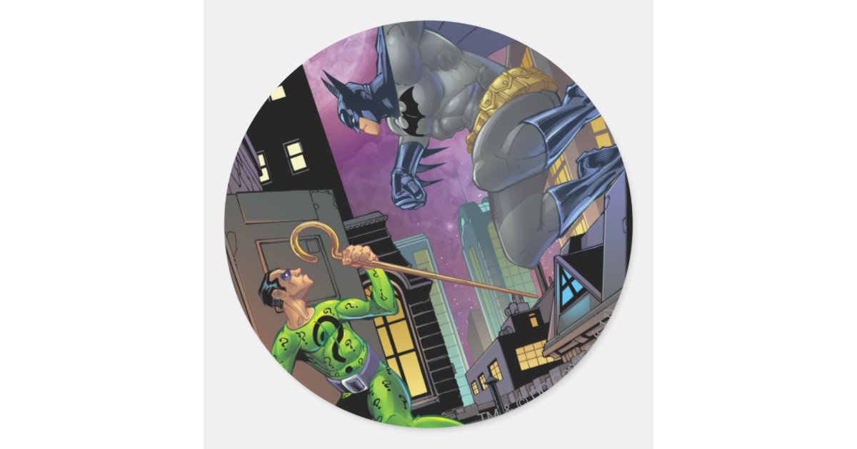 Batman - Riddler Classic Round Sticker | Zazzle