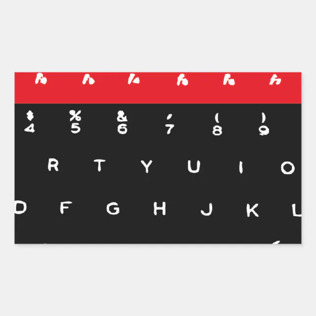 BBC Micro Keyboard Keys Rectangular Sticker | Zazzle