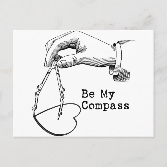 Be My Compass Postcard | Zazzle