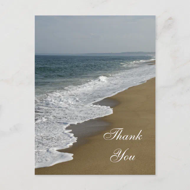 Beach and Ocean Thank You Note Postcard | Zazzle