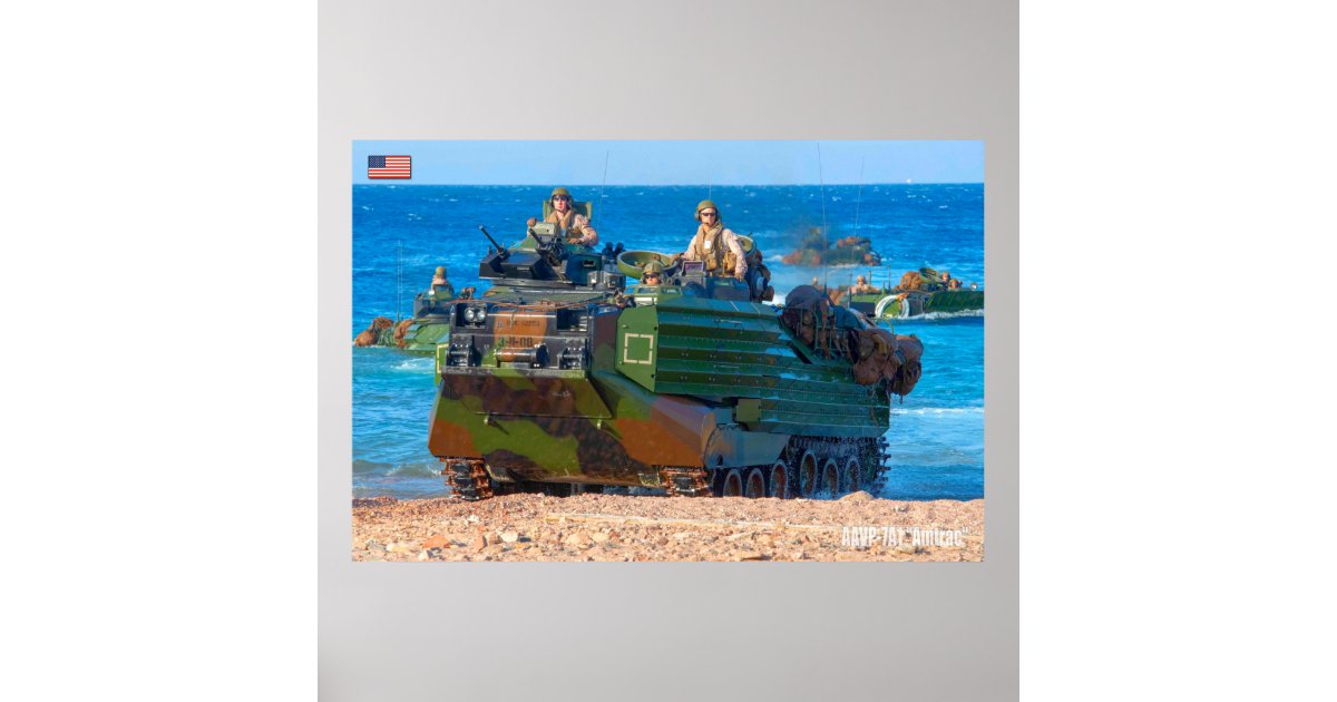 BEACH ARMOR - Assault Amphibious Vehicle Poster | Zazzle