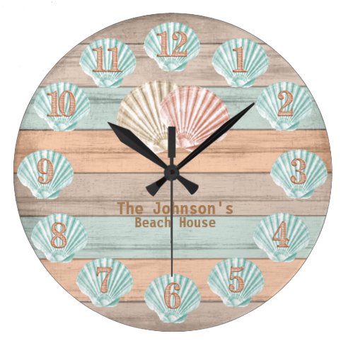 Shell Wall Clocks | Zazzle UK