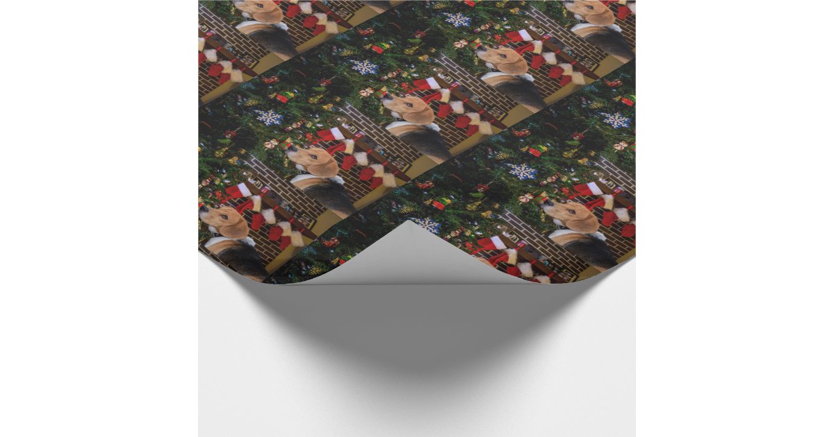 Beagle Christmas Wrapping Paper | Zazzle