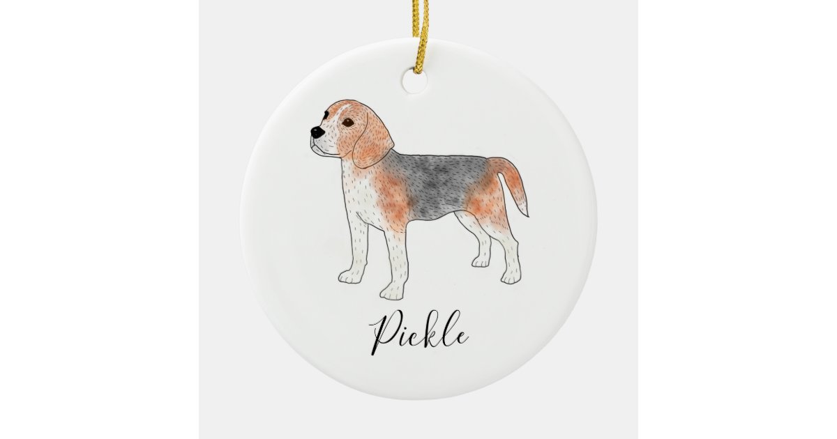 Beagle Holiday Ornament | Zazzle