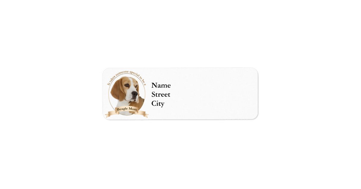 Beagle Mum Return Address Label | Zazzle