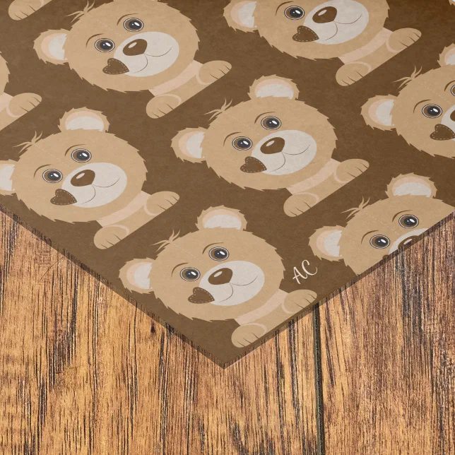 Bear Pattern Woodland Baby Shower Tissue Paper | Zazzle