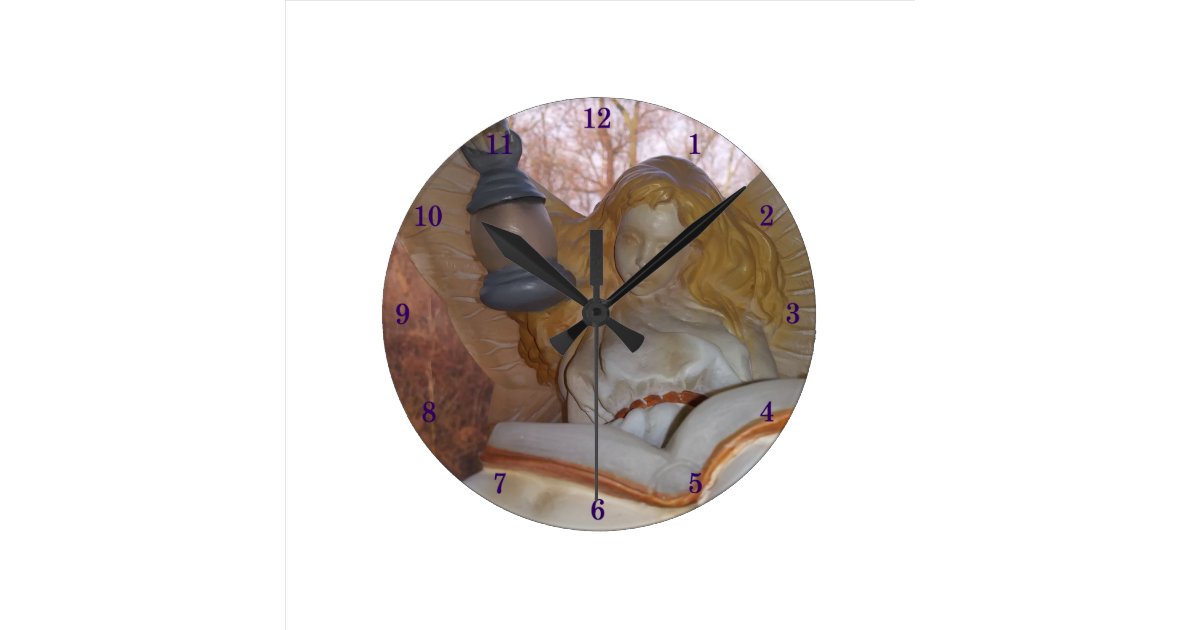 Beautiful Angel Wall Clock | Zazzle.co.uk