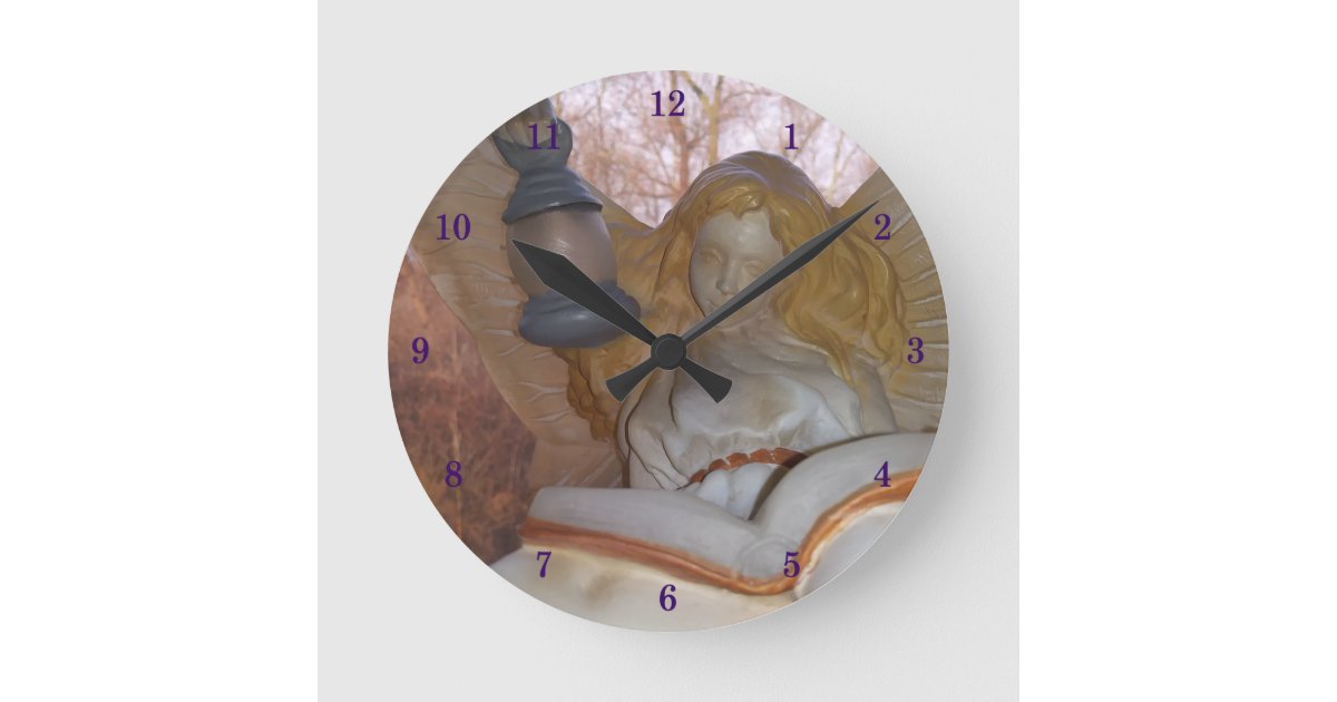 Beautiful Angel Wall Clock | Zazzle