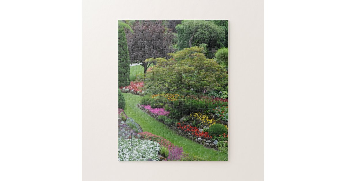 Beautiful botanical garden jigsaw puzzle | Zazzle