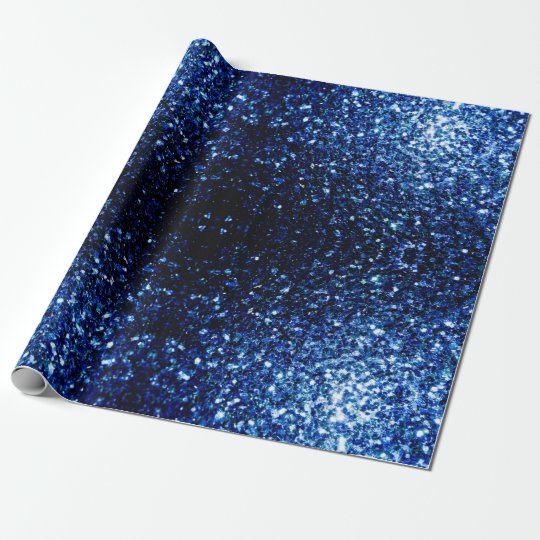 Beautiful Dark Blue glitter sparkles v4 Wrapping Paper | Zazzle.co.uk