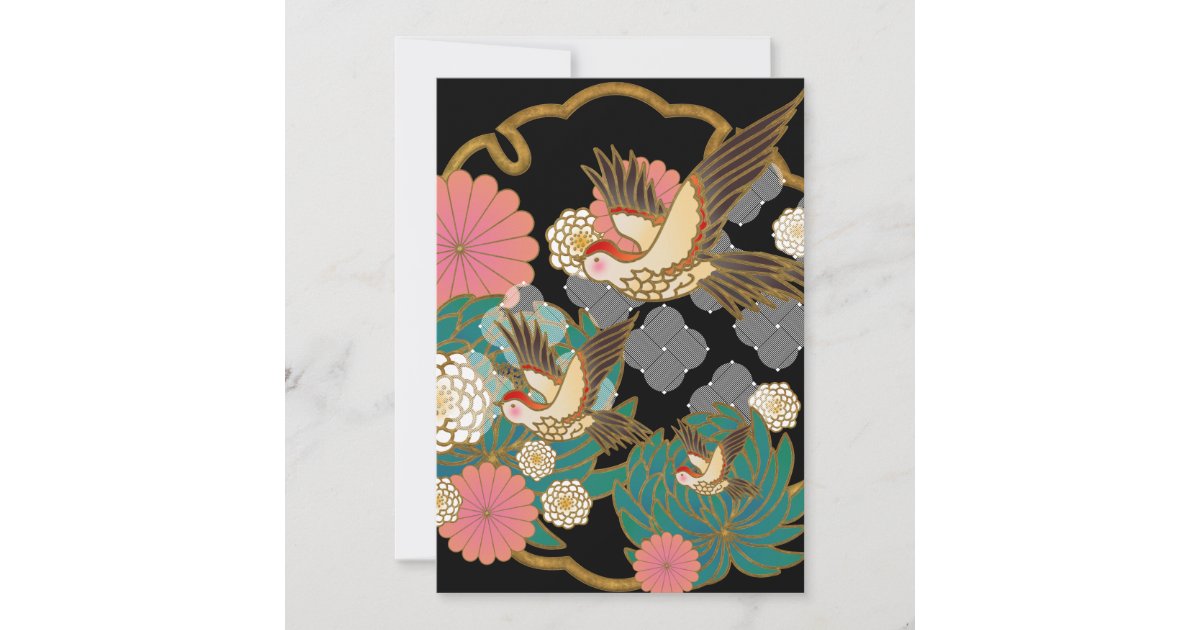 Beautiful Japanese design Invitation | Zazzle