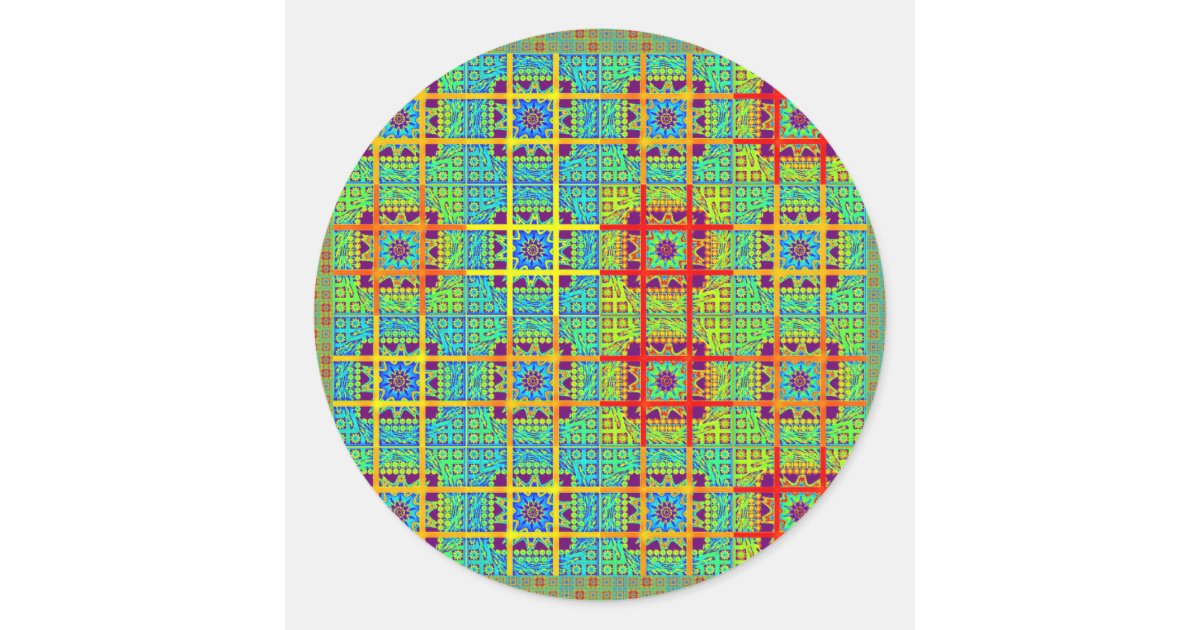 Beautiful Lovely Mayan ethnic Print vector design Classic Round Sticker ...