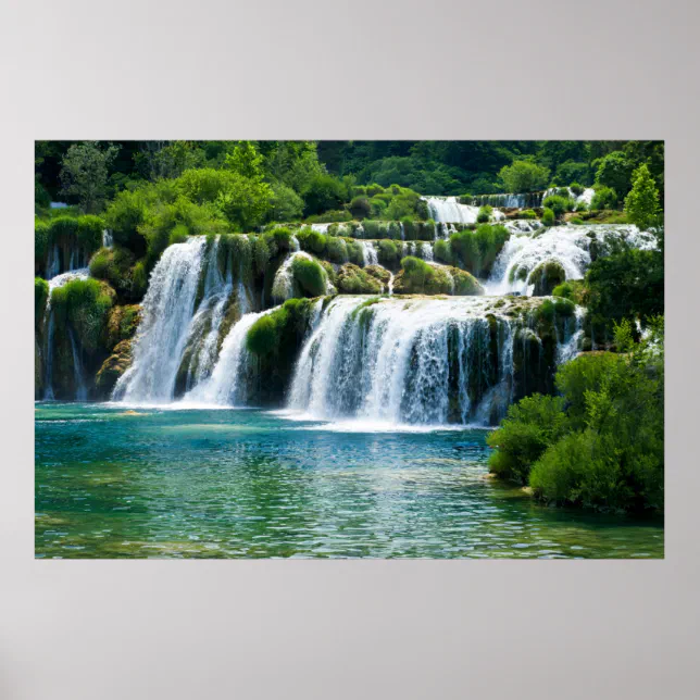 Beautiful Waterfall Poster | Zazzle