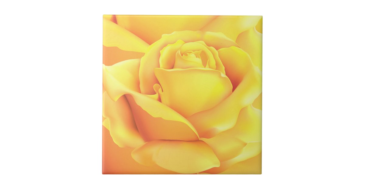 Beautiful Yellow Rose Tile | Zazzle