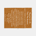 Beauty in Life Cancer Poem Fleece Chemo Blanket | Zazzle